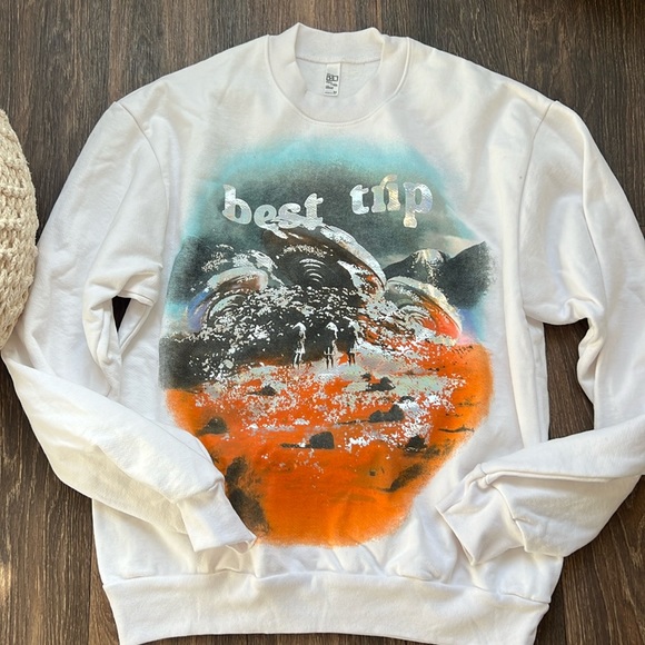 REVOLVE | Sweaters | X Maison Meta Best Trip Crewneck In White | Poshmark